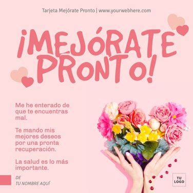Crea Tarjetas De Recupérate Pronto Personalizadas