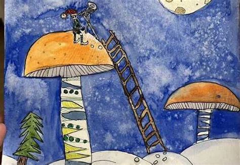 Картина акварель гном астроном формат А4 Festima Ru Мониторинг объявлений