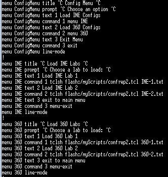 Using TCL Scripts And Cisco IOS Menus To Switch Between Configurations