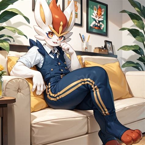 A Male Pokemon Cinderace A Homosexual Furryai