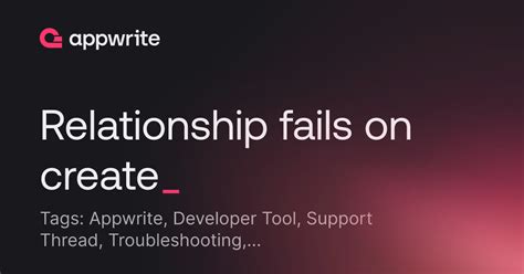 relationship fails on create threads appwrite