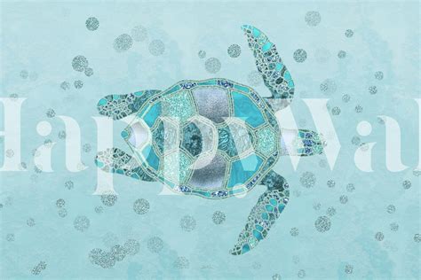 Aqua Turquoise Turtle Wallpaper