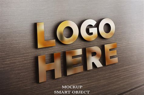 Premium Psd 3d Wall Logo Mockup Embossed Logo Mockup Template