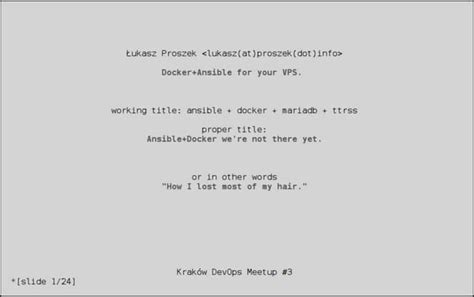 Devops Meetup Ansible And Docker For Your Vps Pdf