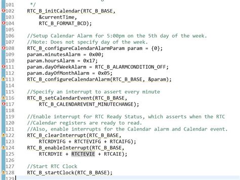 Ccs Msp F Problems With The Driverlib Examples For The Rtc B