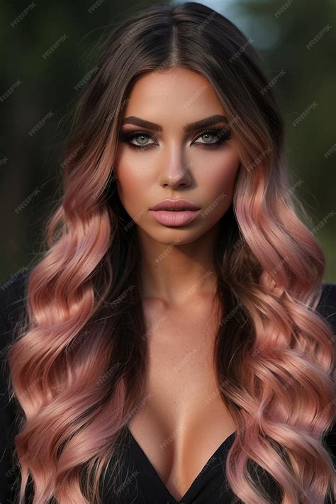 Premium Photo Young Beautiful Sexy Model With Pink Hair