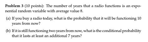 solved problem 3 10 points the number of years that a
