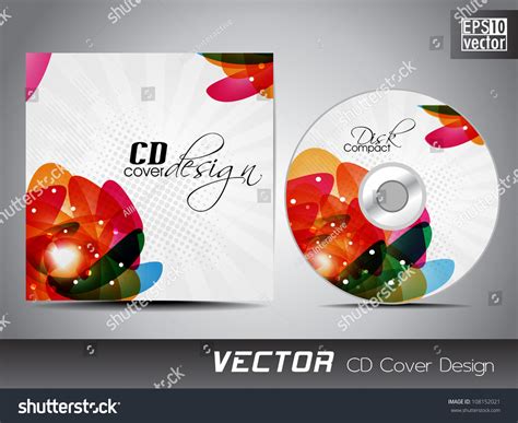 Cd Cover Design Template Text Space Stock Vector Royalty Free