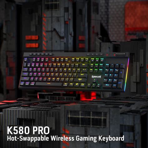 Redragon K580 Pro Wireless Rgb 3 Modes Red Switch Gaming Keyboard Redragon Zone