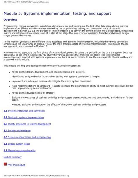 Module 5 Systems Implementation Testing And Support Pd Net
