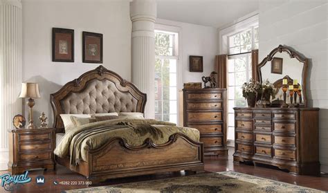Set Kamar Tidur Jati Klasik Minimalis Terbaru Brishland Royal Furniture