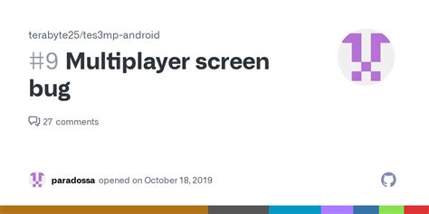 Multiplayer Screen Bug Issue 9 Terabyte25 Tes3mp Android GitHub