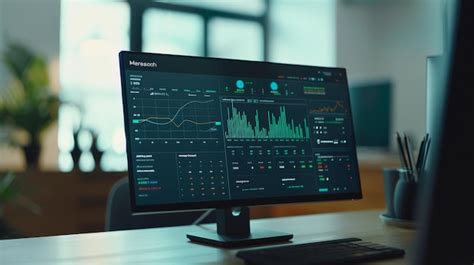 Computer Monitor Displaying An Advanced Analytics Dashboard In A