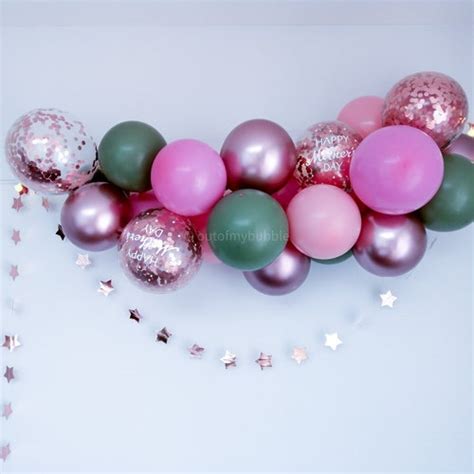 Rose Gold Balloon Arch Kit Garland Birthday Confetti Hen Party Etsy