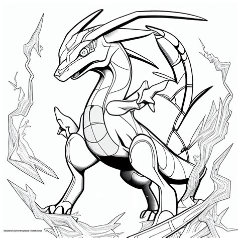 Pokemon Coloring Pages Rayquaza