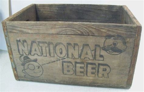 National Beer Vintage Wooden Crate