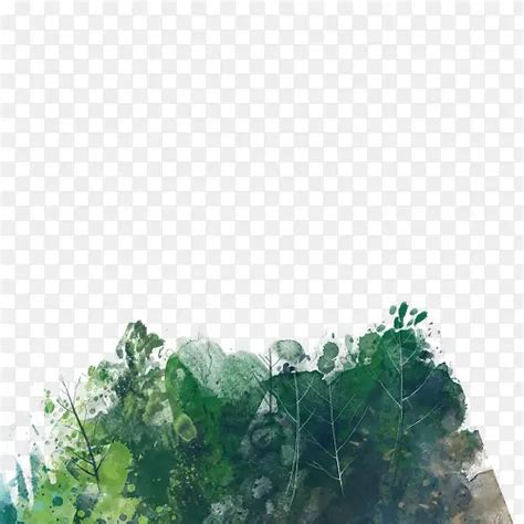 水墨树林PNG图片素材下载 图片编号qbeaddvy 免抠素材网