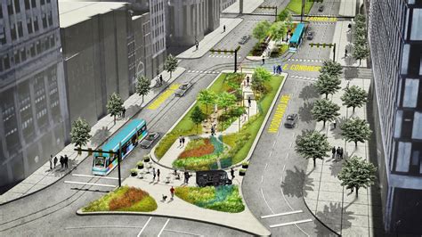 An Esplanade On Woodward Avenue Is Now Open Curbed Detroit