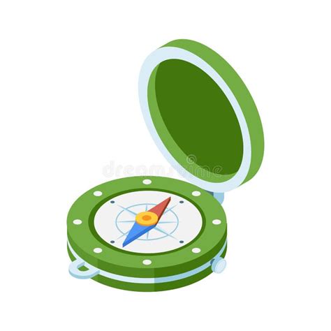 Vintage Isometric Compass Icon Stock Vector Illustration Of Marine Flat 112475083
