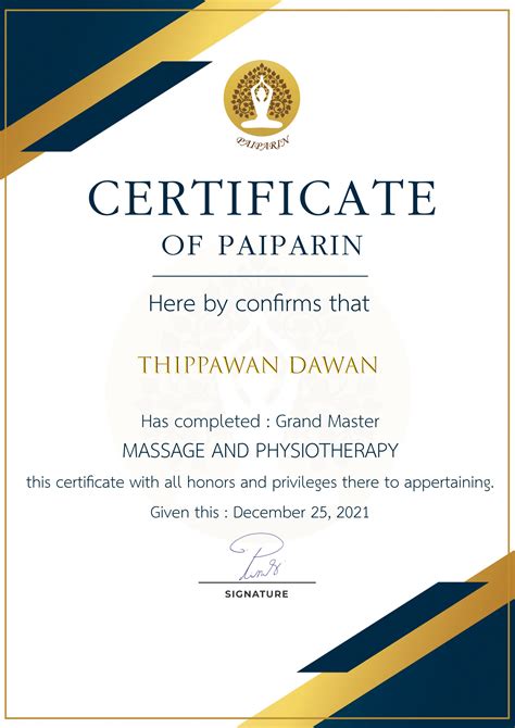 Diplomas Sathu Thai Massage And Wellness