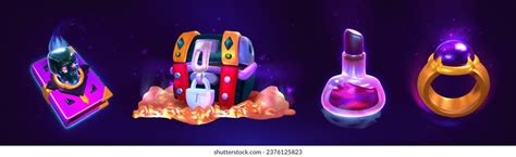 Fantasy Props Game Assets Cartoon Vector Stock Vector Royalty Free