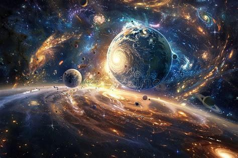 Generative Ai On Theme Of Parade Of Planets In Solar System Bright