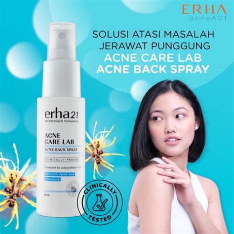 Jual Erha Acne Back Spray Obat Jerawat Punggung 60 Ml Shopee Indonesia