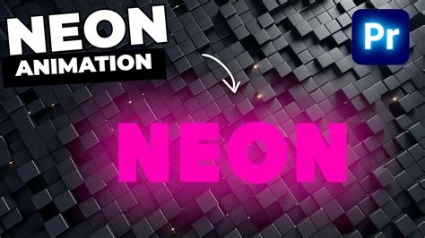 how to make animated neon text in premiere pro youtube