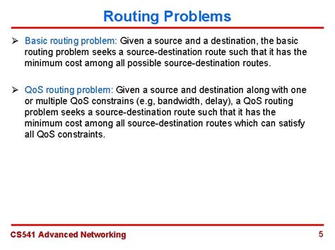 Routing And Shortest Path Algorithms Neil Tang 2182009