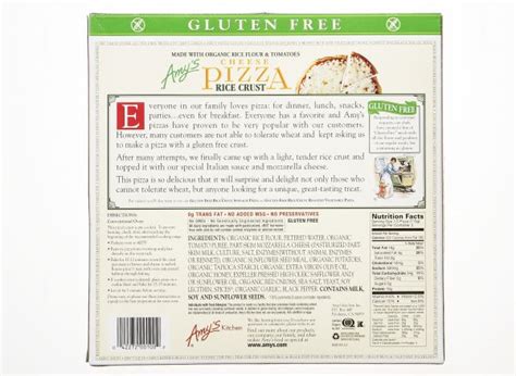 Amys Gluten Free Cheese Pizza Frozen Pizza Consumer Reports