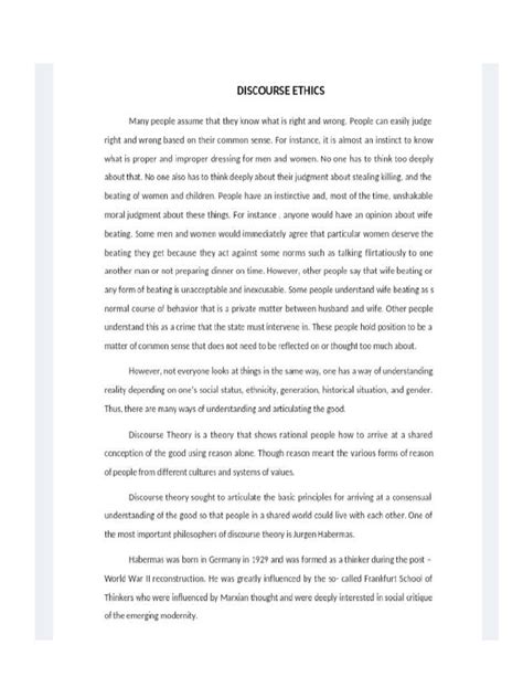 Discourse Ethics Pdf