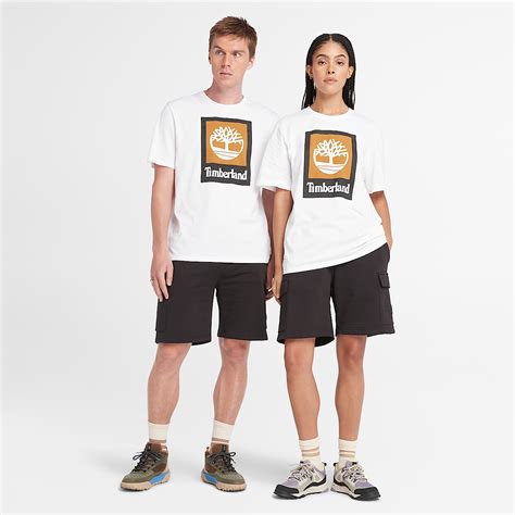 All Gender Stack Logo T Shirt In White