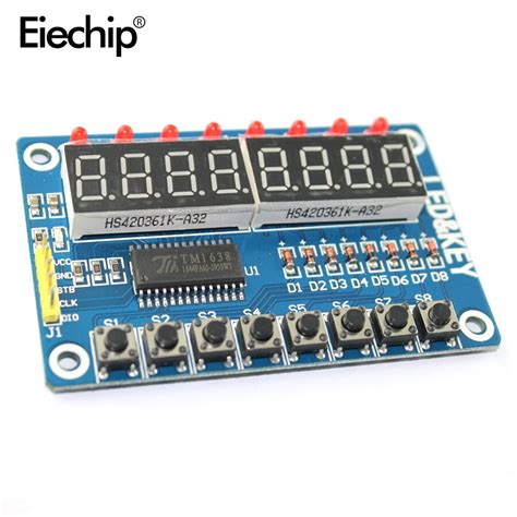 Tm1638 Led Display Module 16 Keys 7 Segment 8bit Digital Display Button