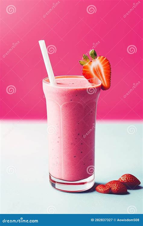Strawberry Smoothie For Cook Book Cover Stock Illustration