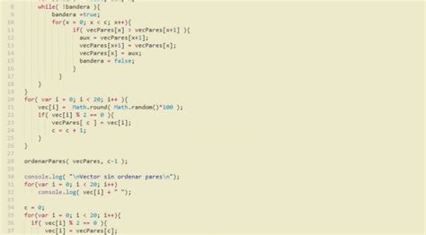 funciones javascript ordenar pares de un vector
