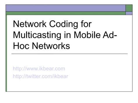 Network Coding Ppt