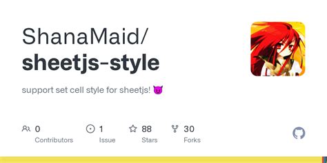 GitHub ShanaMaid Sheetjs Style Support Set Cell Style For Sheetjs