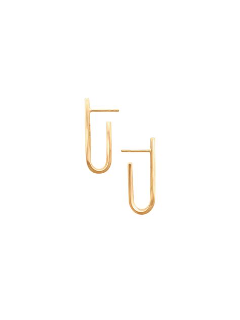 String Twisted Earrings In Gold Vermeil By Sara Robertsson Jewellery