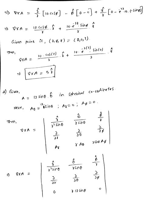 Solved Solve It Fast Divergence And Curl Operators A Given A E 2y