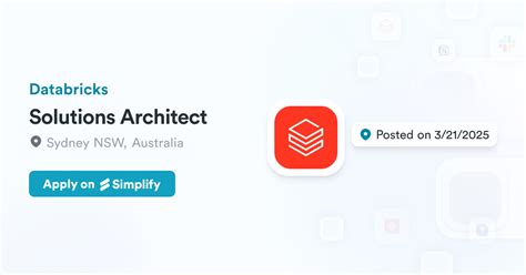 Solutions Architect Databricks Simplify Jobs