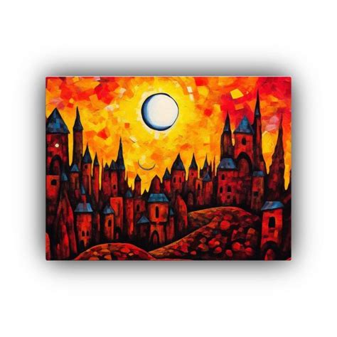 Cuadro Paisaje Fantástico Medieval En Estilo Clásico Moderno DecoCuadros