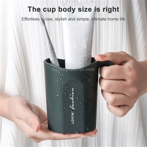 크리 에이 티브 얼굴 컷 구강 컵 커플 칫솔 컵 용량 310ml 스타일 핸들 블랙