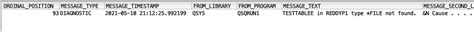 retrieve job log information from sql ibm i built on power