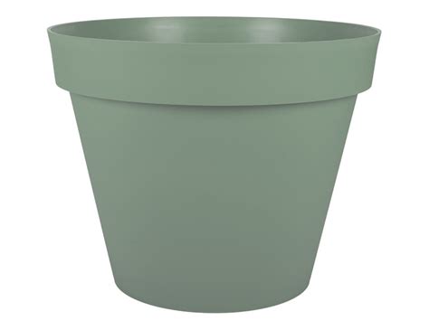 Pot de fleurs rond en plastique eda toscane vert laurier ø 60 cm OCP