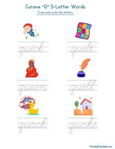 Cursive Q Worksheets Free Letter Writing Printables