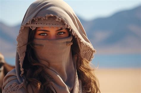 Premium Ai Image Muslim Woman Wearing Niqab And Hijab Generative Ai