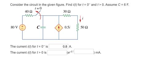 Solved Consider The Circuit In The Given Figure Find I T Chegg