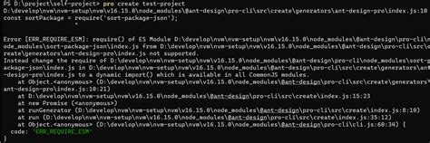 Pro Create 报错 · Issue 115 · Ant Designant Design Pro Cli · Github