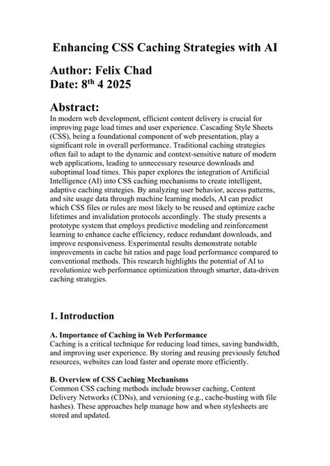 Pdf Enhancing Css Caching Strategies With Ai