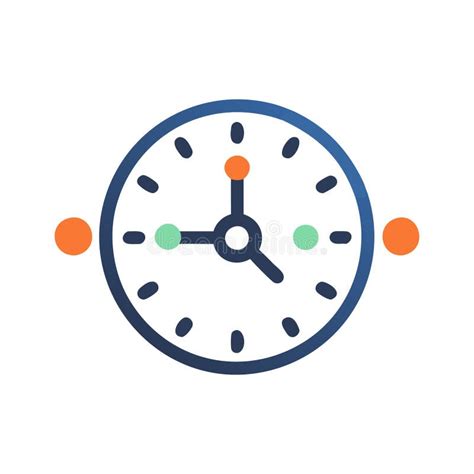 Stylish Multi Dial Analog Clock Graphic Stock Illustration